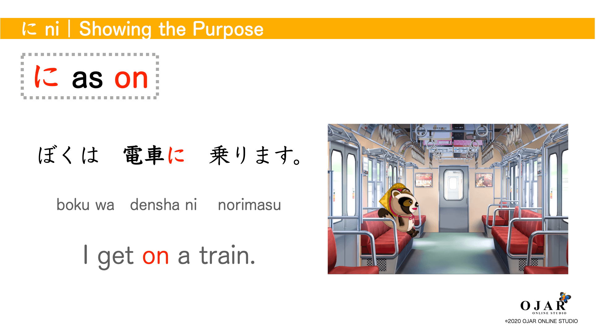 Japanese Lesson 20: Particle ni vs Particle de - OJAR ONLINE STUDIO