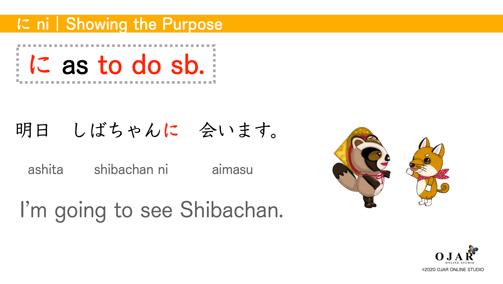 Japanese Lesson 20: Particle ni vs Particle de - OJAR ONLINE STUDIO